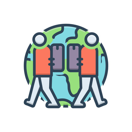 Icon for expat,expatriateのイラスト素材 [40170425556]｜毎月1点無料（フリー）のストックフォト イメージマート