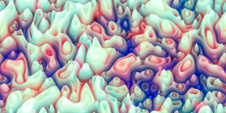 Abstract seamless texture of smooth waxy spikes like melted wax or ...