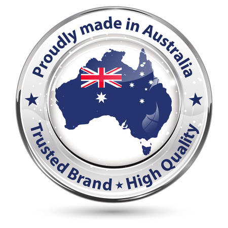Proudly made in Australia, Trusted brand, High Quality - shiny label ...