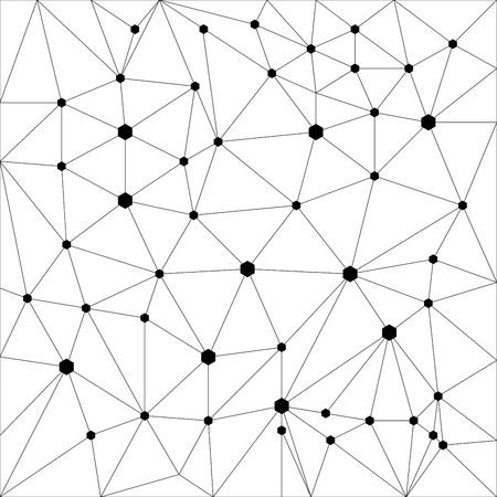 Wireframe polygonal abstract mesh. Vector Polygon which consist of ...