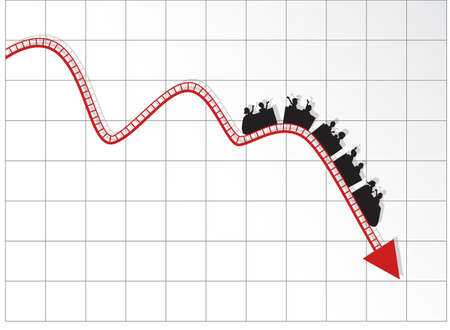 Graph like roller coasterのイラスト素材 [40012152604] - イメージマート