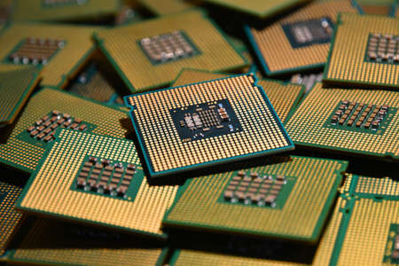 old computer Chip Processors - Stock Image - Everypixel