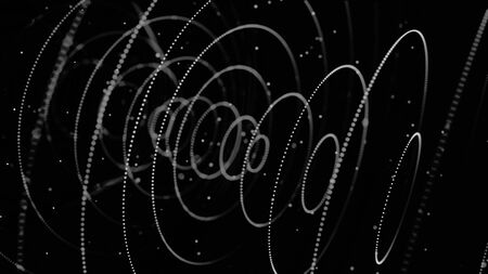 Abstract signal or radar waves in slow motion with 3D effect, seamless ...