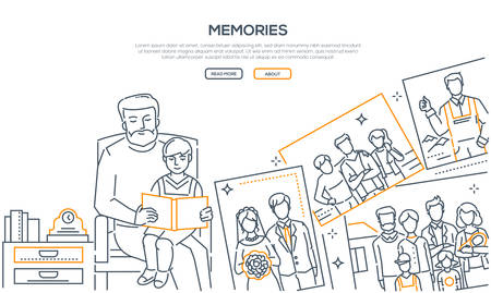 Vector of Memories - line design style - ID:1-112216839 - Royalty Free ...