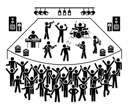 Vector of People on the concert. - ID:1-142632460 - Royalty Free Image ...