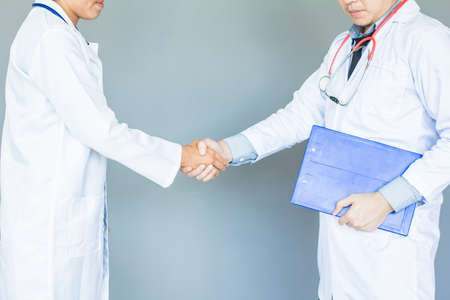 Handshake between two doctors ,meeting,Medical, Healthy Concept - Stock ...