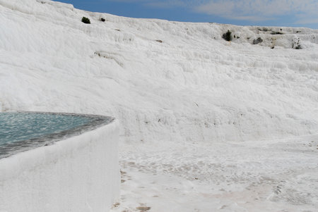 Pamukkale, meaning "cotton castle" inÂ Turkish, is a natural site inÂ ...
