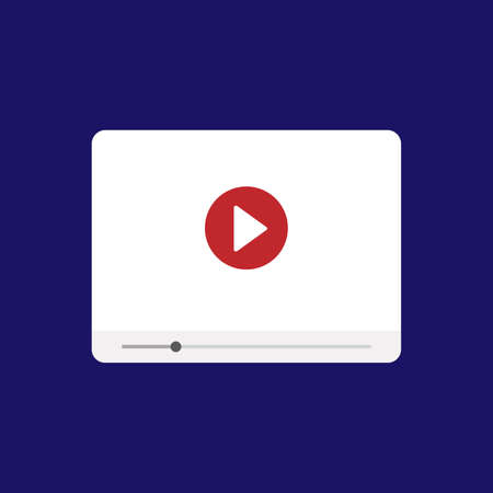 Video tutorial vector icon. White template for web or mobile apps ...