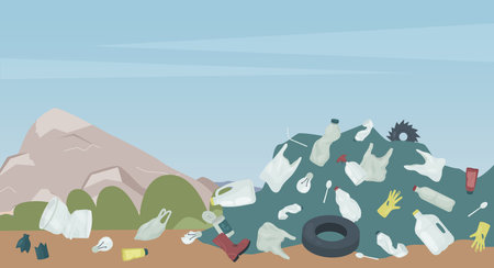 Vector of Landfill with garbage, waste - ID:1-172284388 - Royalty Free ...