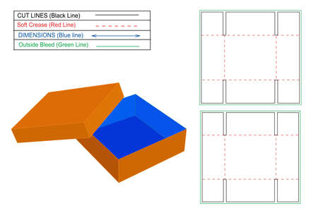 Vector of Two piece rigid box or two lid - ID:1-167143951 - Royalty ...