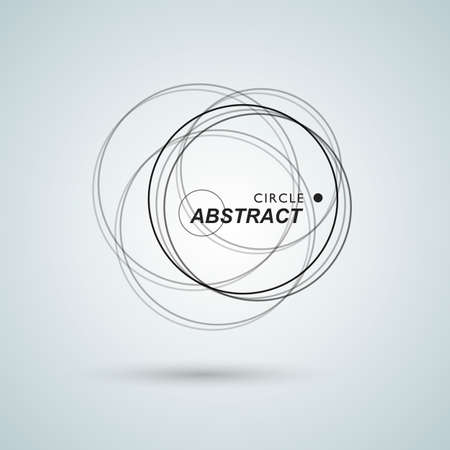 Abstract connect circle design background. Creative abstract shapes ...