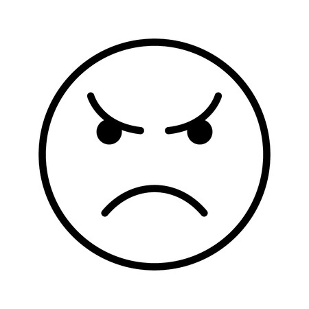 Angry Emoticon Vector Icon Sign Icon Vector Illustration For Personal ...
