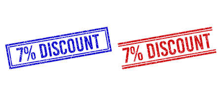 7% DISCOUNT rubber overlays with grunge style. Vectors designed with ...