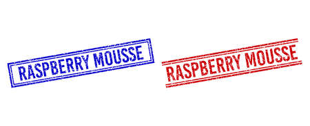 RASPBERRY MOUSSE seal overlays with grunge texture. Vectors designed ...