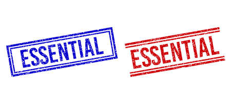 ESSENTIAL stamp seal imprints with grunge texture. Vectors designed ...