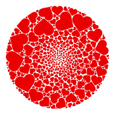 Love heart elements are combined into bubble group. Love heart icon ...