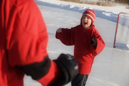 An angry hockey player - Stock Image - Everypixel