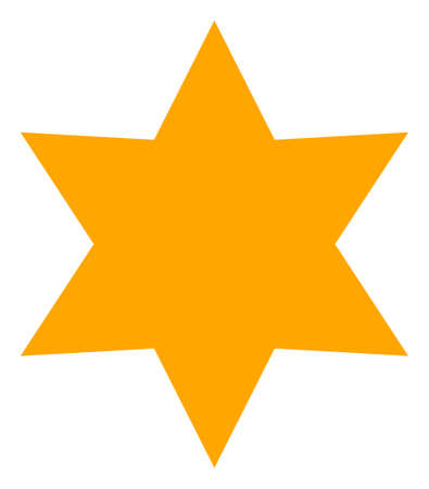 Ilustración del Six corner star icon on a - ID:111217712 - Imagen libre ...