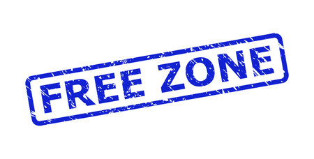 Vector of Blue FREE ZONE stamp on a - ID:1-162373054 - Royalty Free ...