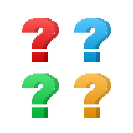 Vector of Pixel art 8-bit Question mark. - ID:1-177064151 - Royalty ...