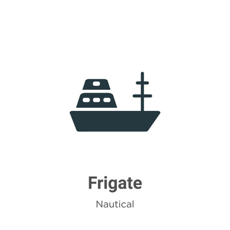 Vector of Frigate vector icon on white - ID:161144560 - Royalty Free ...