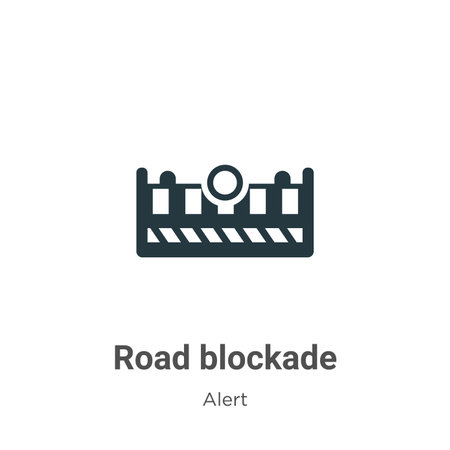 Vector of Road blockade vector icon on - ID:1-161160455 - Royalty Free ...