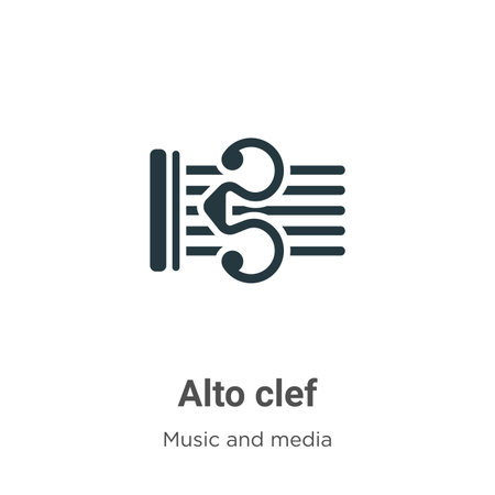 Vector of Alto clef vector icon on white - ID:161592908 - Royalty Free ...