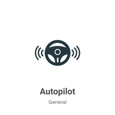 Vector of Autopilot glyph icon vector on - ID:161873124 - Royalty Free ...