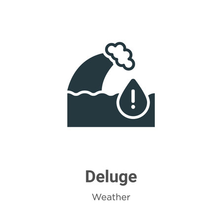 Photo of Deluge glyph icon vector on - ID:161925755 - Royalty Free ...