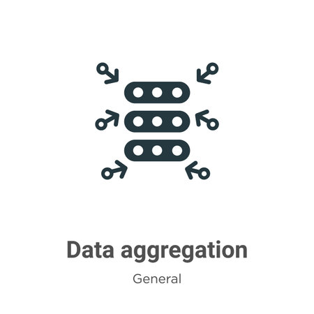 Vector of Data aggregation glyph icon - ID:1-162271380 - Royalty Free ...