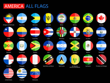 Vecteur de Flat Round Flags of America on - ID:53679761 - image libre ...
