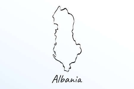 Vector of Hand draw map of Albania. - ID:1-165794233 - Royalty Free ...