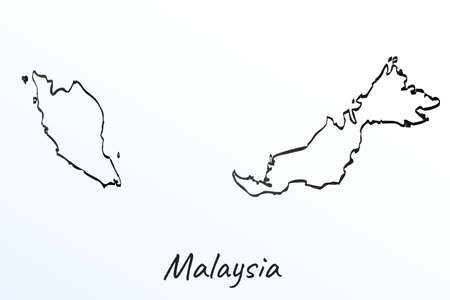 Vector of Hand draw map of Malaysia. - ID:1-166831411 - Royalty Free ...