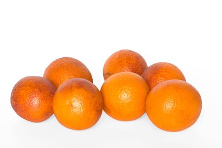 Seven oranges isolated on white backgroundの写真素材 [40000983479] - イメージマート