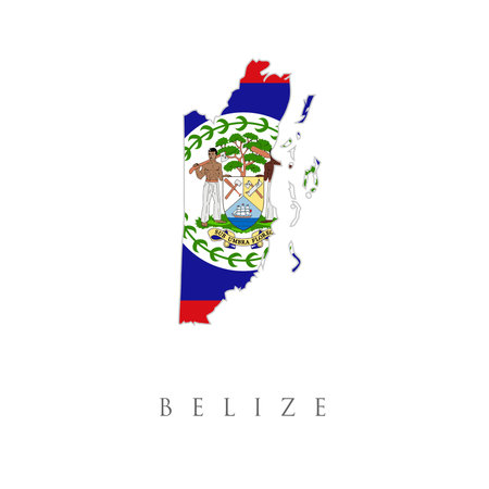 Vector of Map of Belize with flag. - ID:1-171258512 - Royalty Free ...