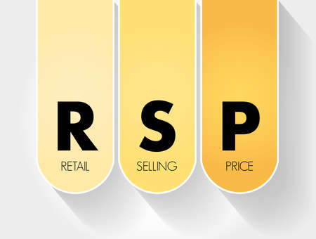 RSP - Retail Selling Price acronym, business concept background ...