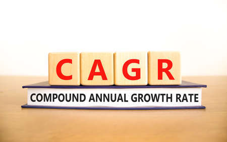 CAGR compound annual growth rate symbol. Concept words CAGR compound ...