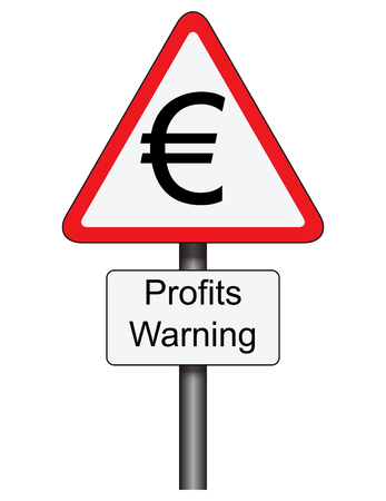Road traffic sign with profits warningのイラスト素材 [40051446761] - イメージマート