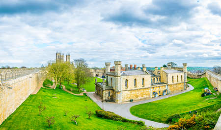 Courtyard of the lincoln castle, England - Stock Image - Everypixel