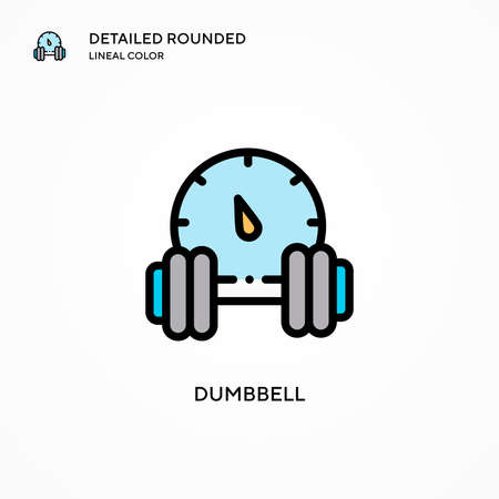 Dumbbell vector icon. Modern vector illustration concepts. Easy to edit ...