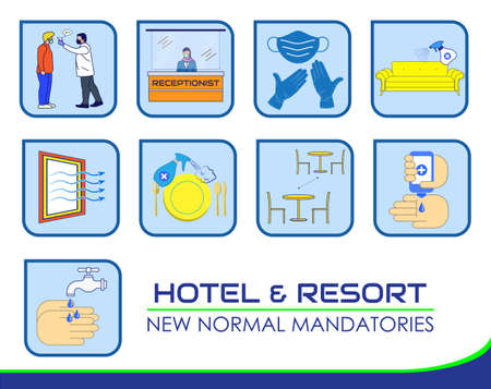 Vector of Hotel resort new rules poster - ID:1-156745764 - Royalty Free ...