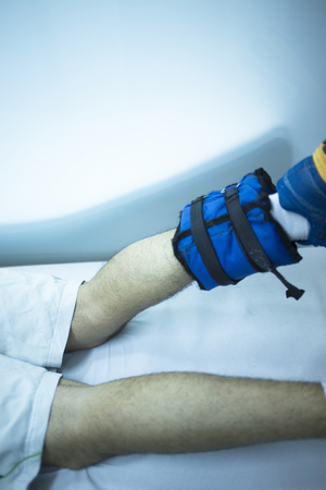 Electro stimulation used to treat pain, muscles injuries, strains and ...