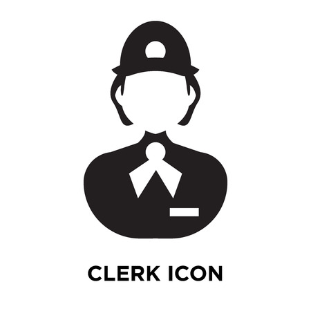 Clerk icon vector isolated on white background, logo concept of Clerk ...