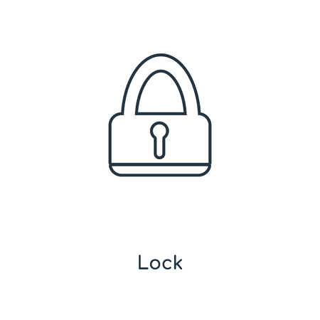 Lock concept line icon. Linear Lock concept outline symbol design. This ...