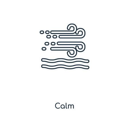 Calm concept line icon. Linear Calm concept outline symbol design. This ...