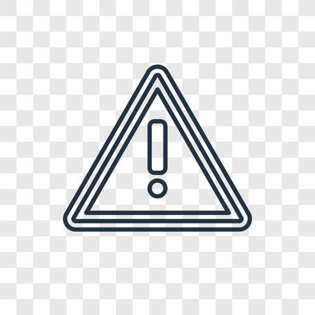 Attention concept vector linear icon isolated on transparent background ...