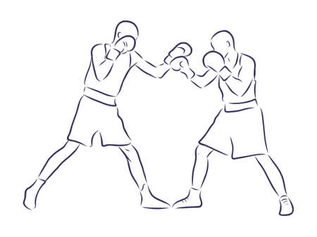 Vector of Boxing champ standing and - ID:141890915 - Royalty Free Image ...