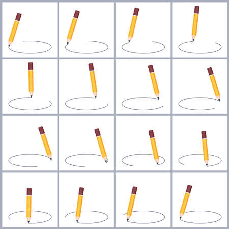 Vector of Pencil drawing circle sprite - ID:1-129130405 - Royalty Free ...