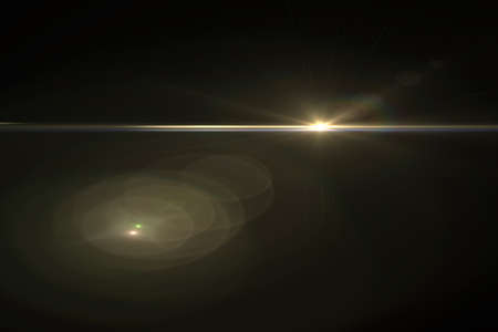 Lens flare effect in space 3D render - Stock Image - Everypixel