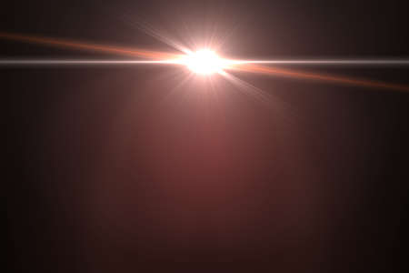 Lens flare effect in space 3D render - Stock Image - Everypixel